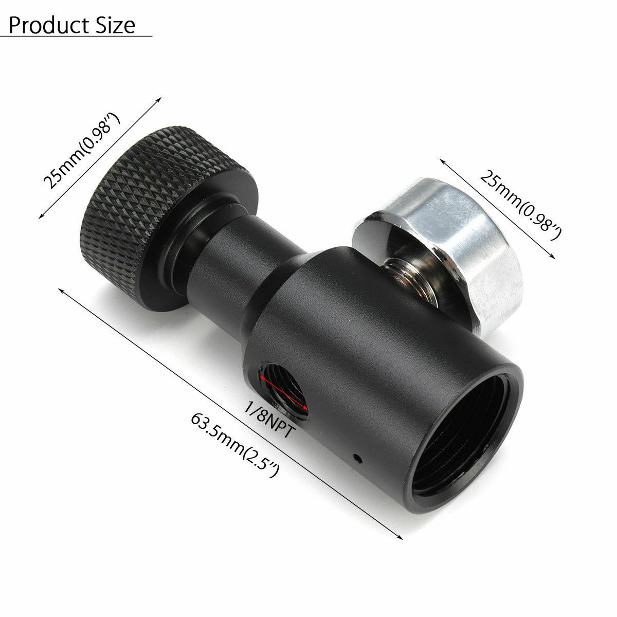 Paintball CO2 Adapter Fill Station Remote On/Off 3000psi Gauge - Alizee Gas